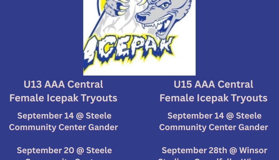 Icepak Tryout Dates & Times - HockeyNL